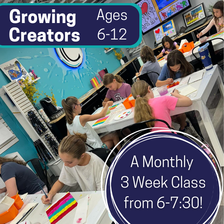 Growing Artists (Ages 6-12) – CURIO Art Studio