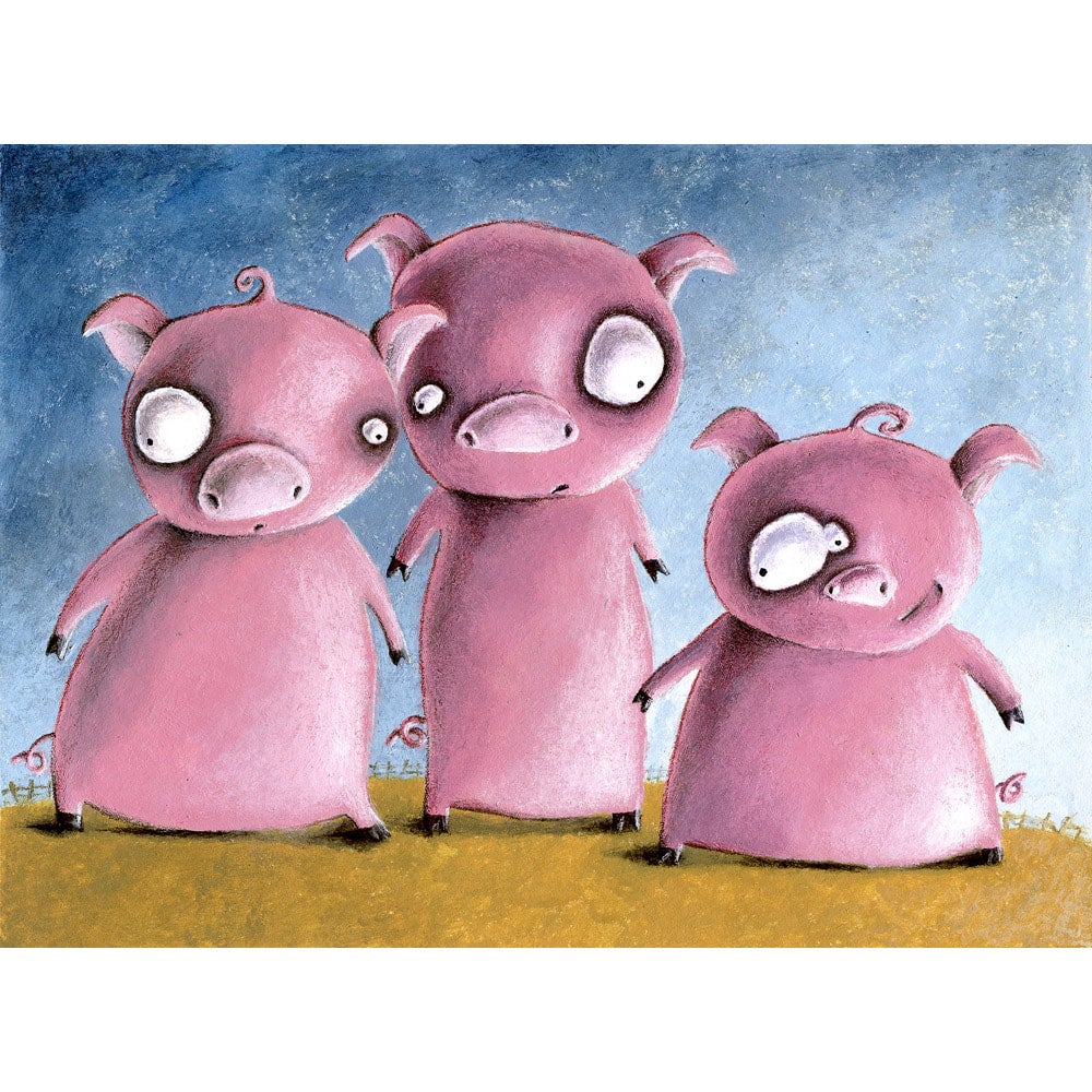 Three Li'l Pigz Print – CURIO